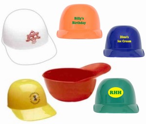 Baseball Cap Sundae Dishes, Custom Imprinted With Your Logo!