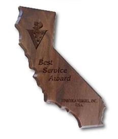 California State Shaped Plaques, Custom Engraved With Your Logo!