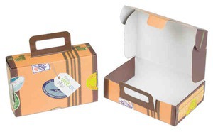 Cardboard Suitcase Boxes, Custom Imprinted With Your Logo!