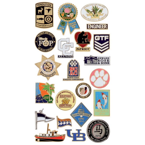 Classic Cloisonne Lapel Pins, Custom Imprinted With Your Logo!