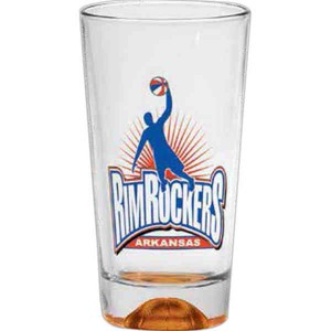 Custom Printed Glasses With Basketball On Bases