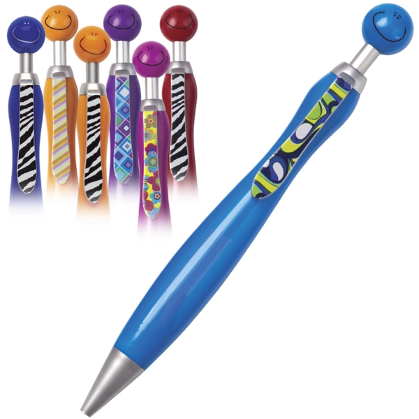 Smiley Face Fun Pens, Custom Imprinted With Your Logo!