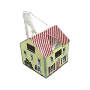 House Shaped Tissue Boxes, Custom Imprinted With Your Logo!